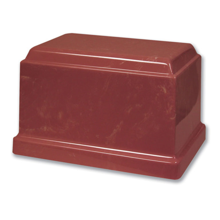 White Crescent Marble Urn - Hohner Funeral Home