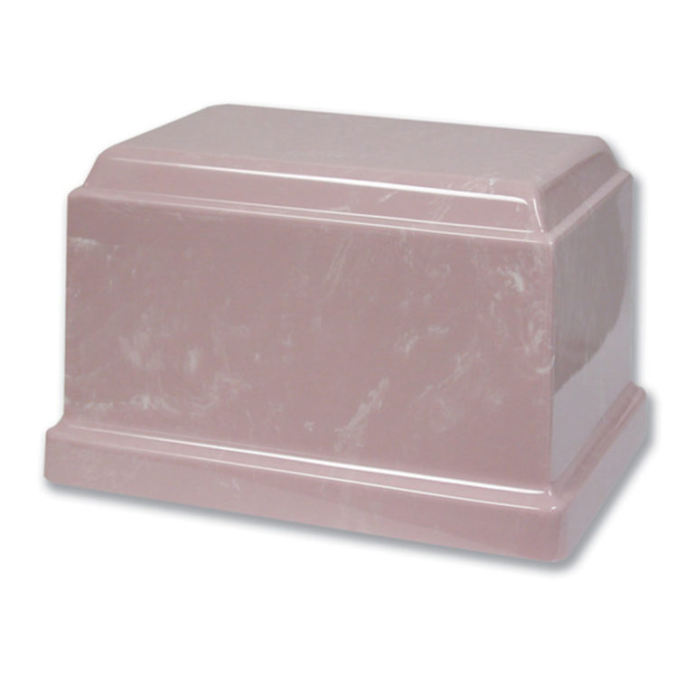 Rose Crescent Marble Urn - Hohner Funeral Home