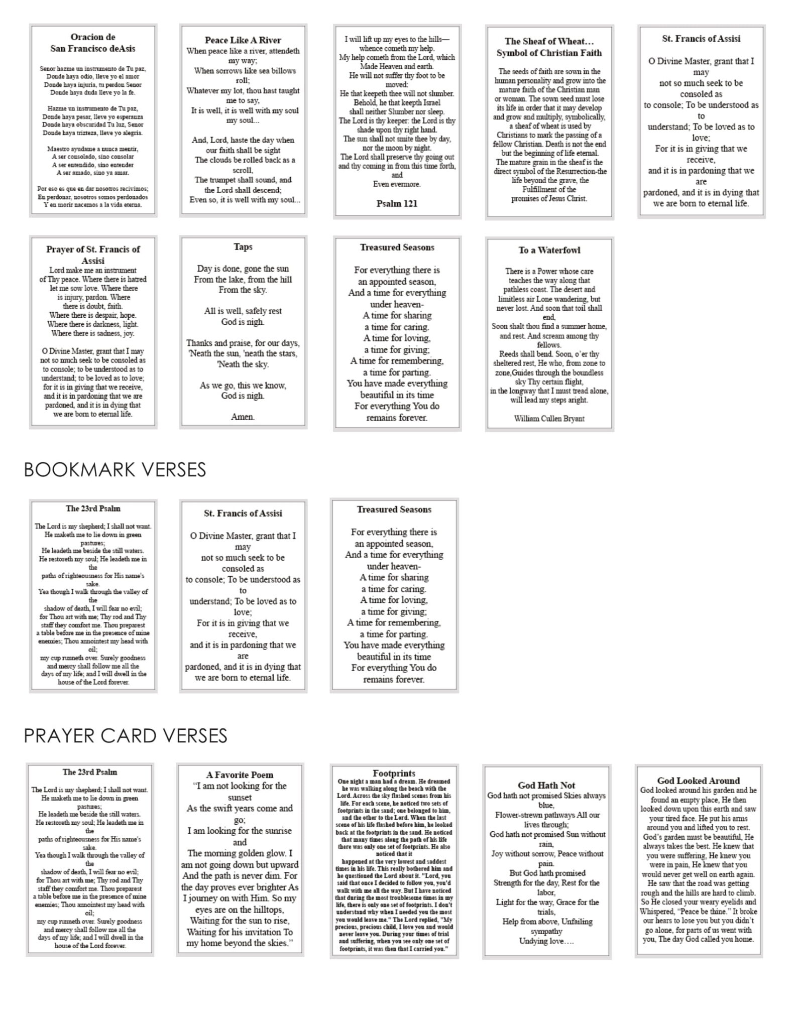 Service Folder Designs - Hohner Funeral Home